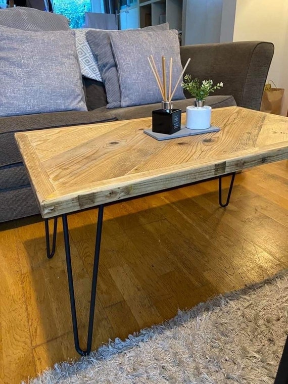 Scaffold Board Heron Bone Coffee Table - Etsy