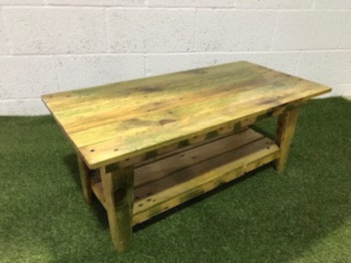 Pallet Wood Table Varnished Top - Etsy