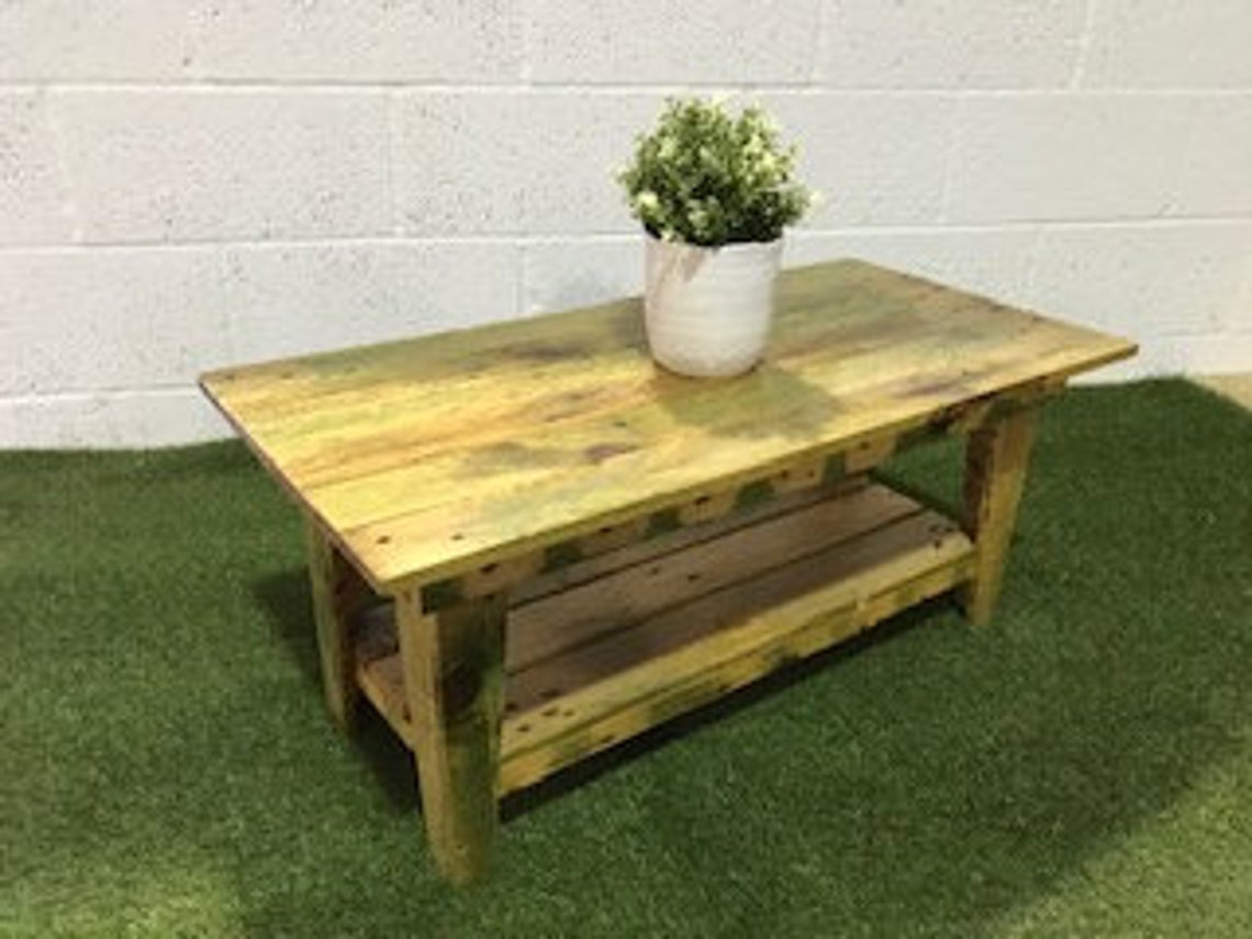 Pallet Wood Table Varnished Top - Etsy