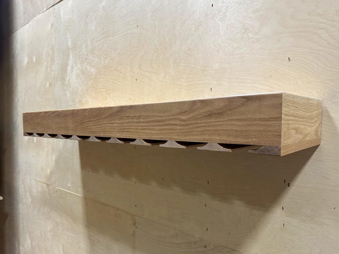 Wine Glass Floating Shelf, Wine Glass Holder, Stemware Floating Shelf ...