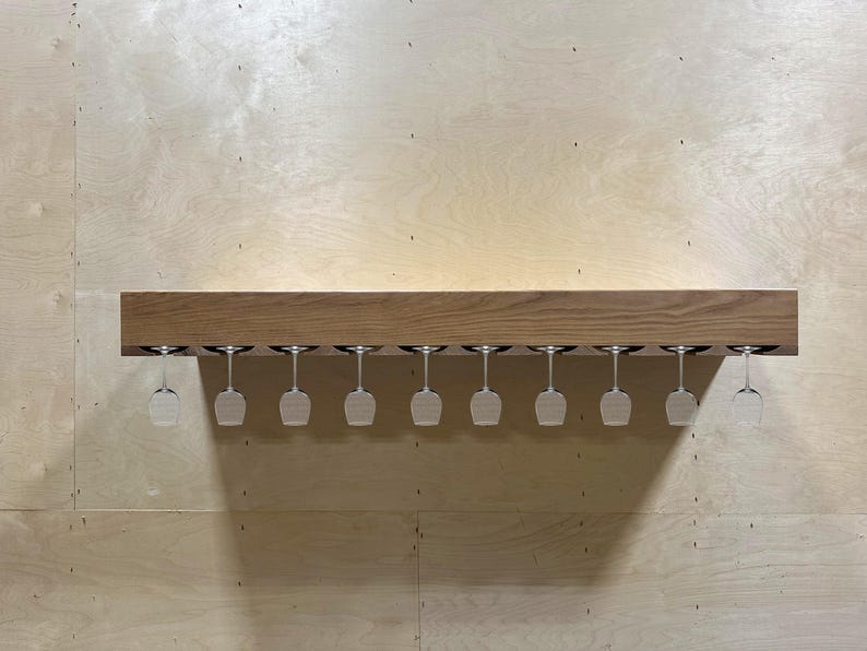 Wine Glass Floating Shelf, Wine Glass Holder, Stemware Floating Shelf ...