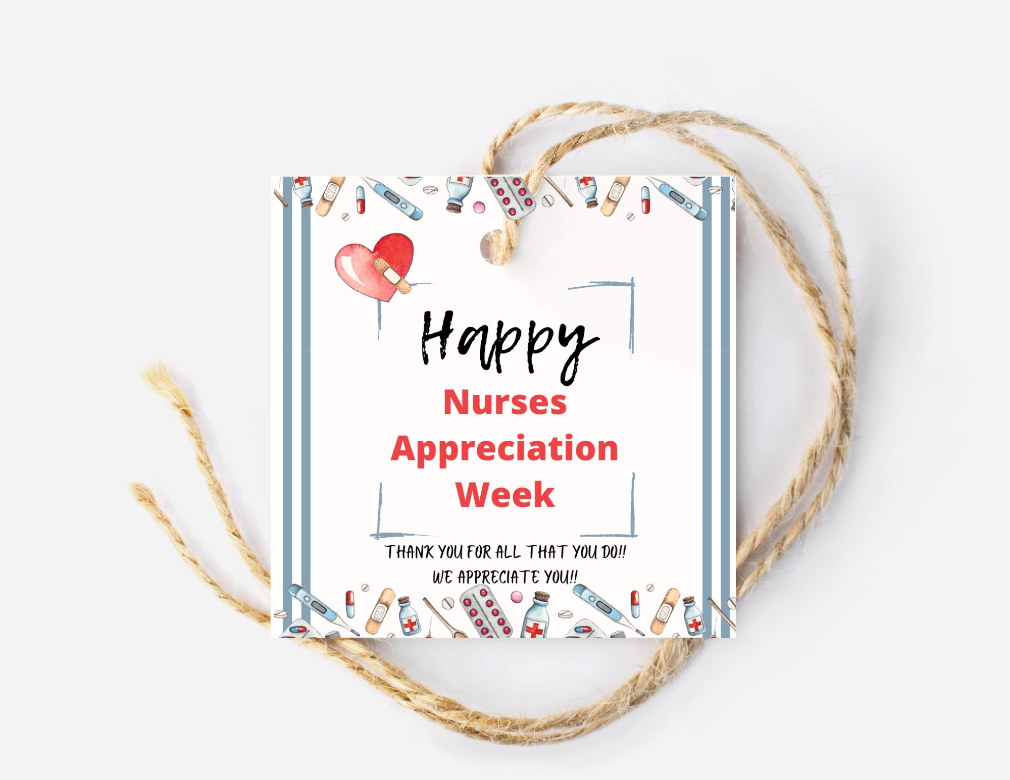 Happy Nurses Week. Nurse Appreciation Week. Nurse Week Gift Tags ...