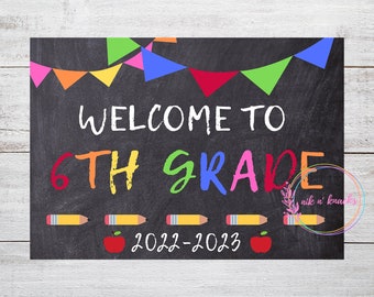 Welcome 6th Grade - Etsy