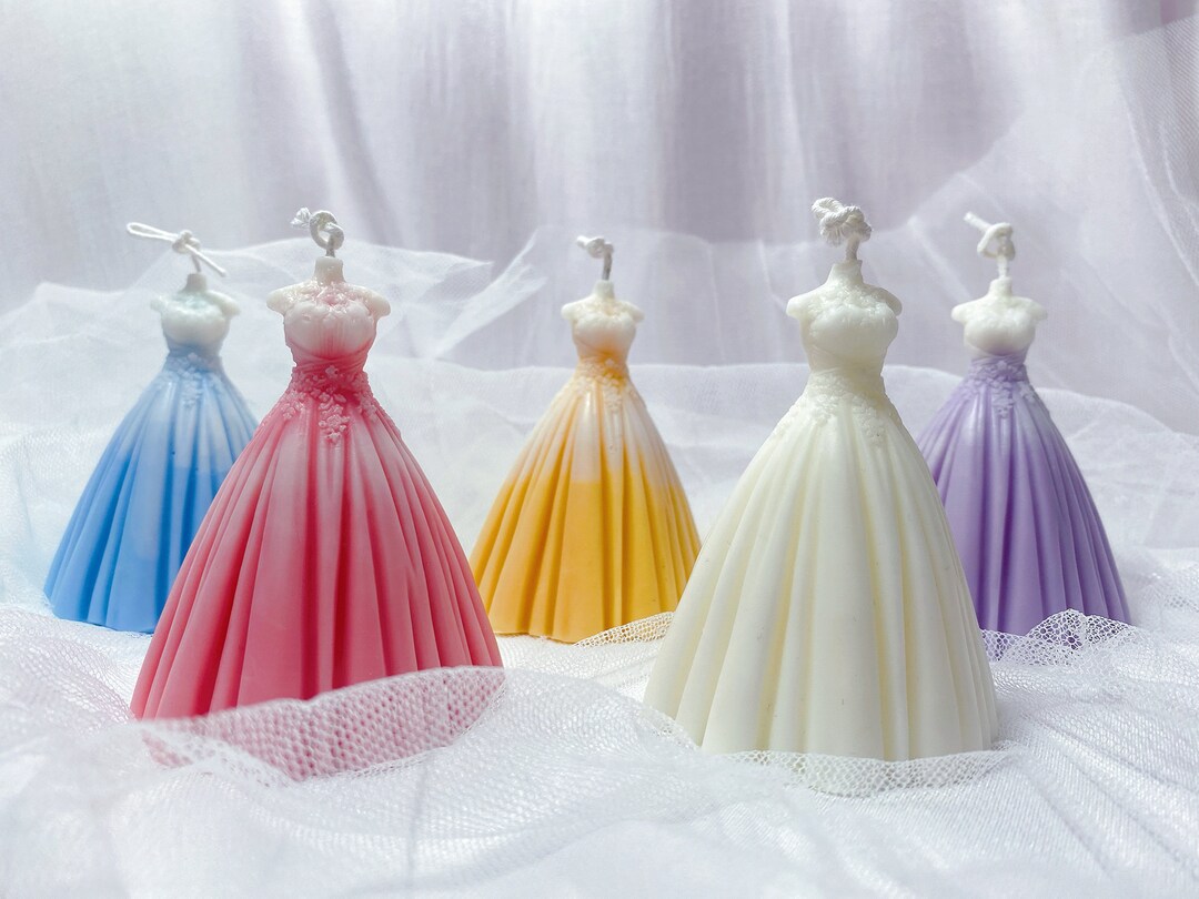 Wedding Dress Candle, Princess Dress Candle, Wedding/ Party Favor ...