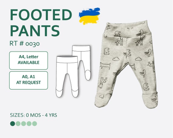 Baby Footed Pants Sewing Pattern PDF With Easy-to-follow | Etsy