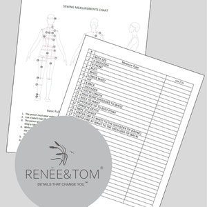Sewing Measurements Sheet. Detailed Women Body Measurements. Blank ...
