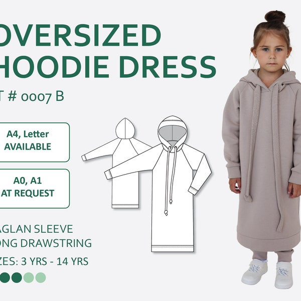 Girls Sweatshirt Dress Pattern - Etsy