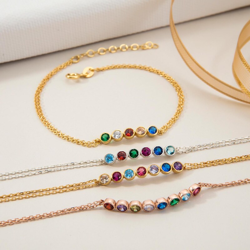 Birthstone Bracelet - Etsy