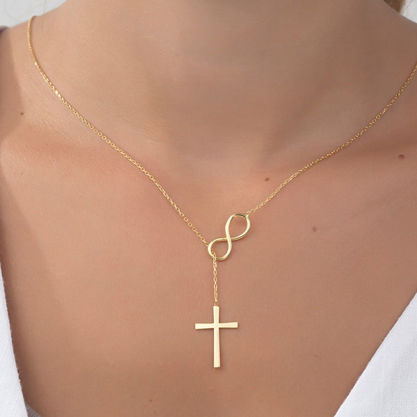 Infinity Cross Necklace - Etsy