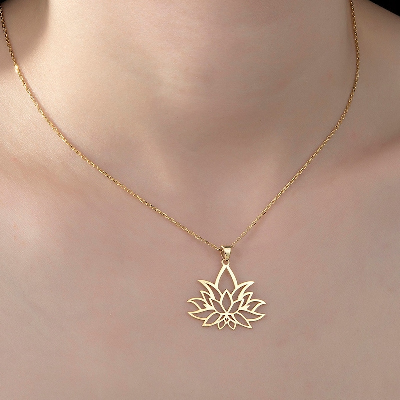 Lotus Necklace - Etsy