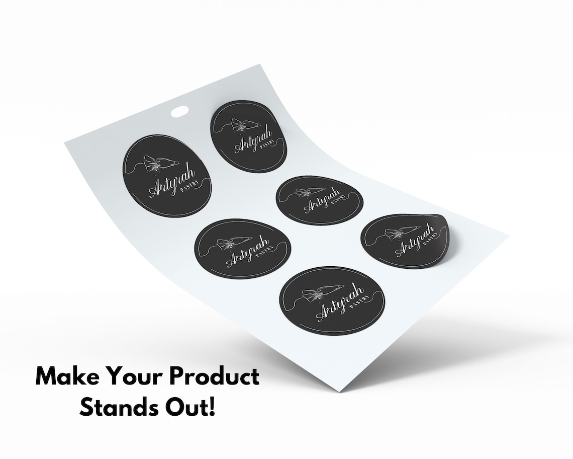 Editable Sticker Template, DIY Sticker Design, Small Business Logo ...
