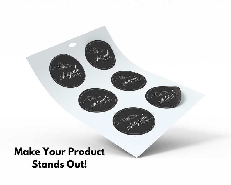 Editable Sticker Template, DIY Sticker Design, Small Business Logo ...