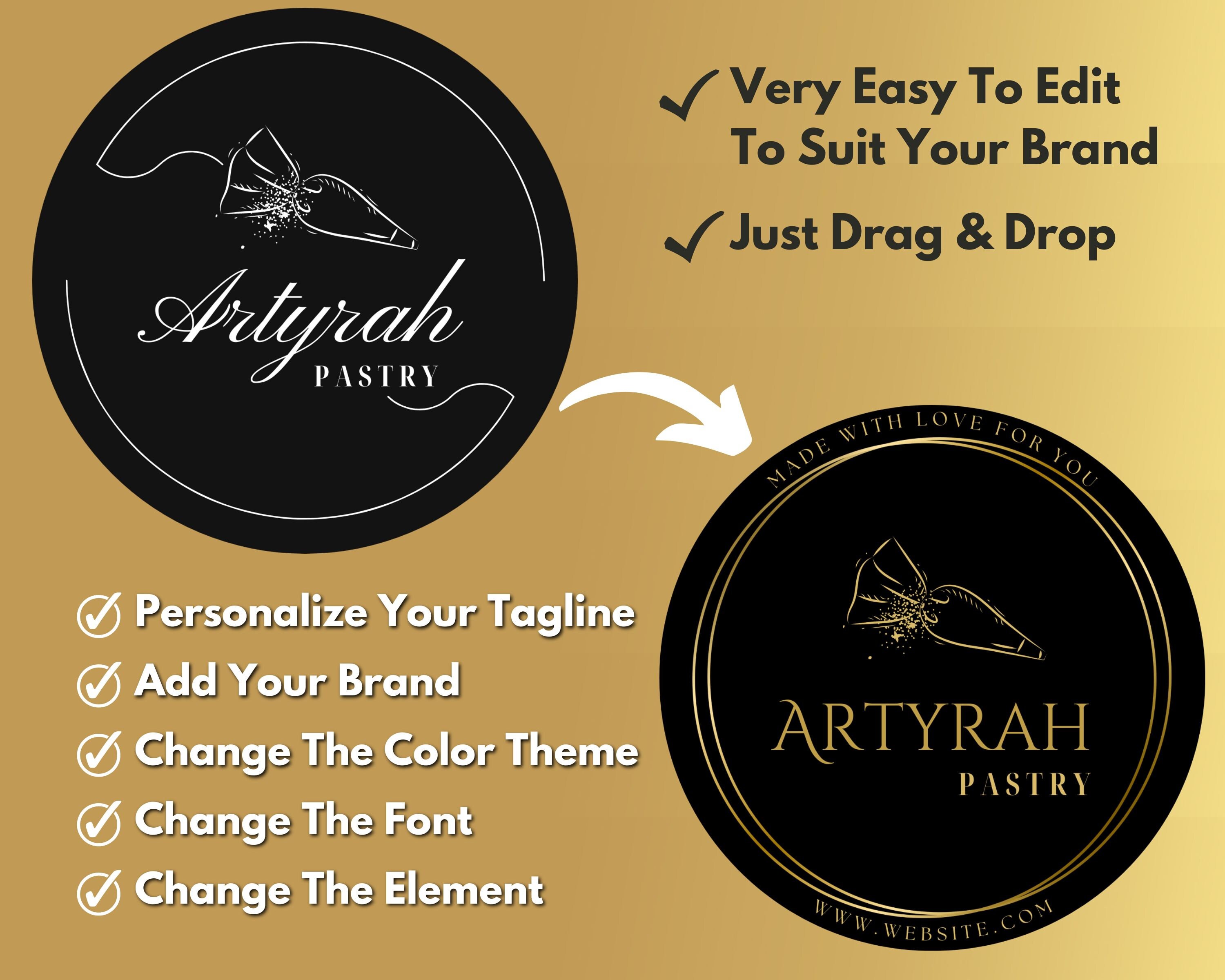 Editable Sticker Template, DIY Sticker Design, Small Business Logo ...