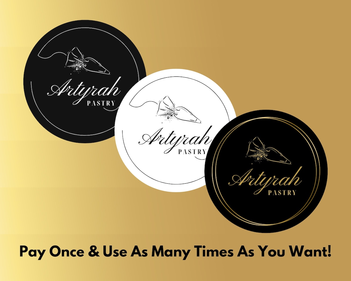 Editable Sticker Template, DIY Sticker Design, Small Business Logo ...