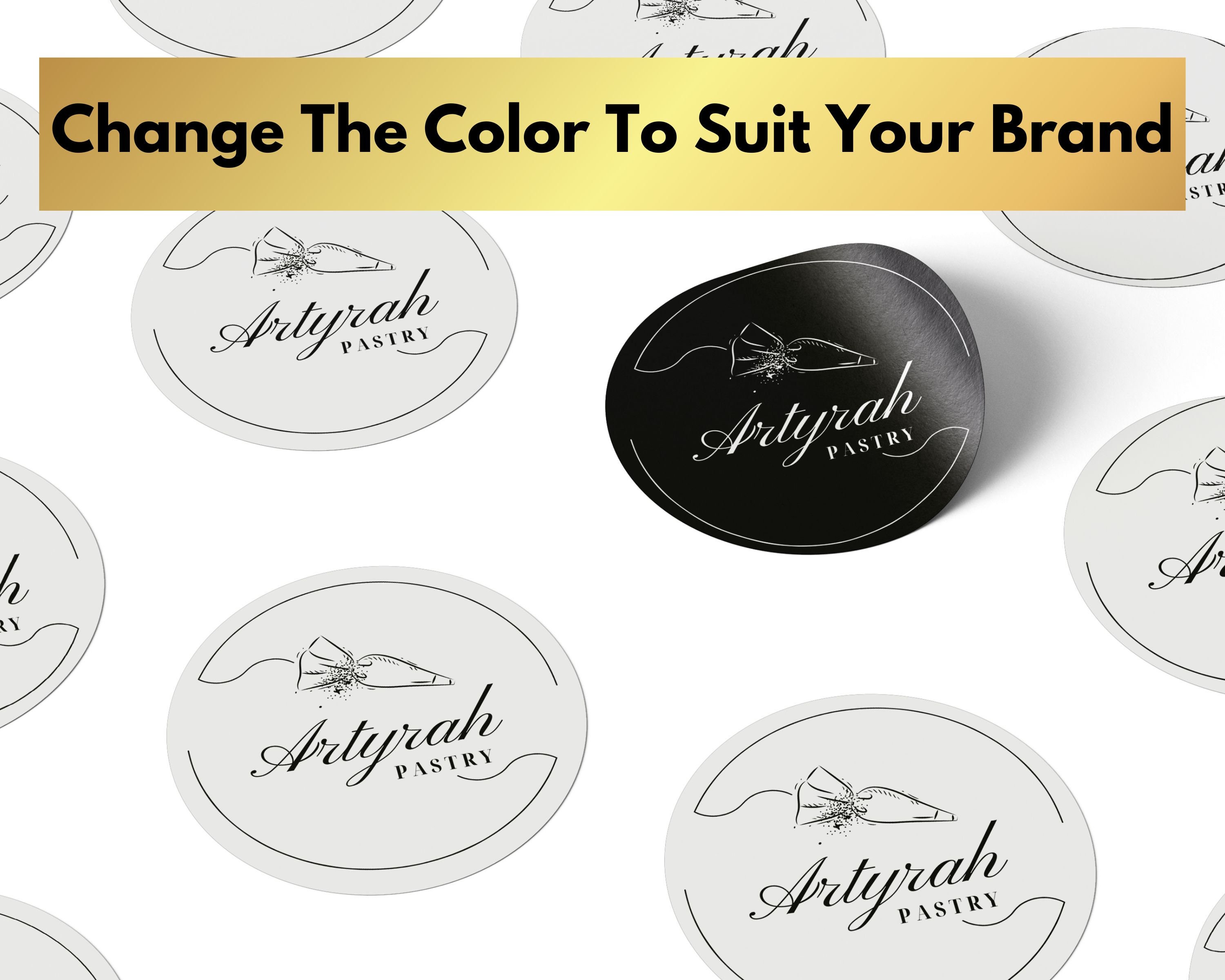 Editable Sticker Template, DIY Sticker Design, Small Business Logo ...