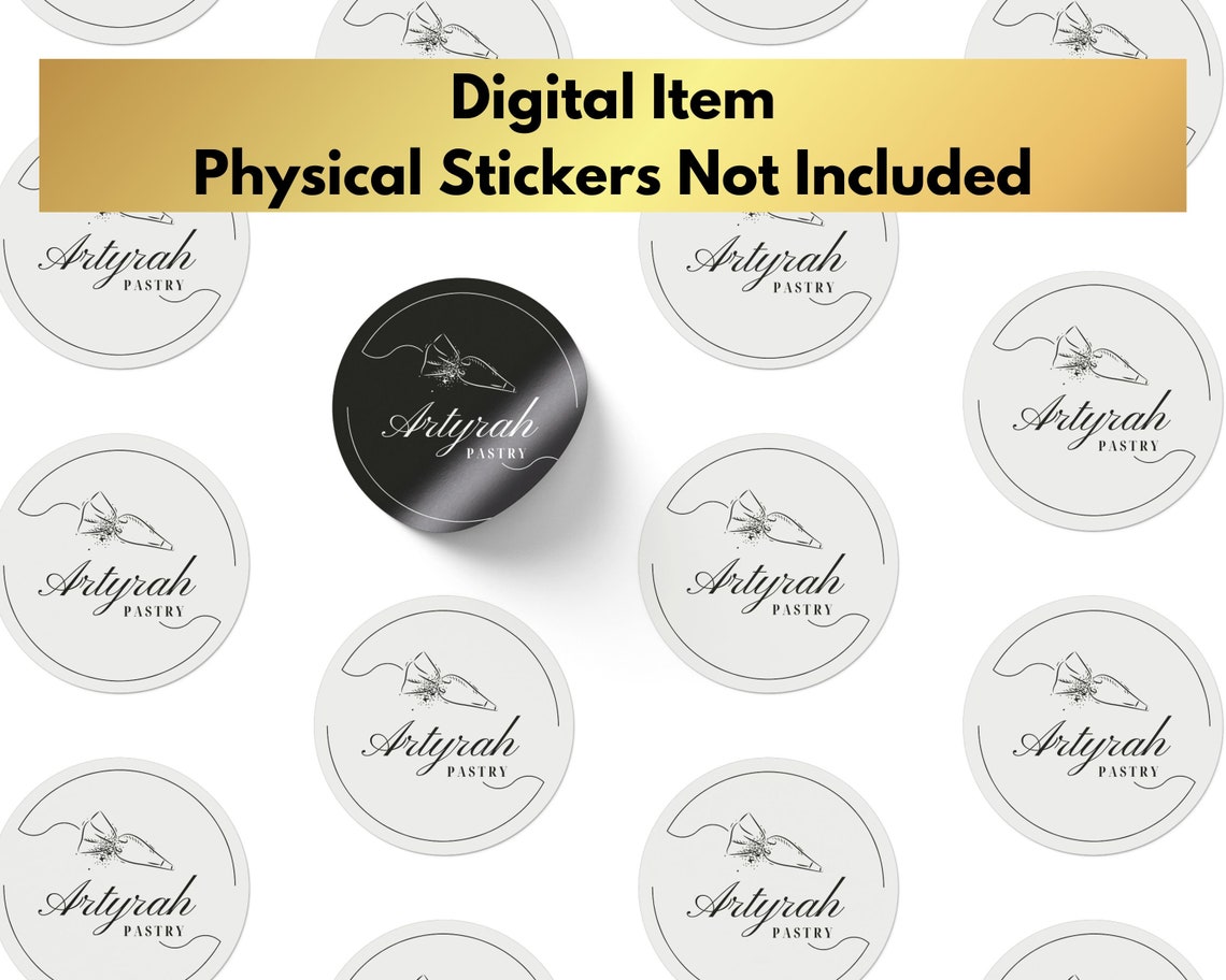 Editable Sticker Template, DIY Sticker Design, Small Business Logo ...