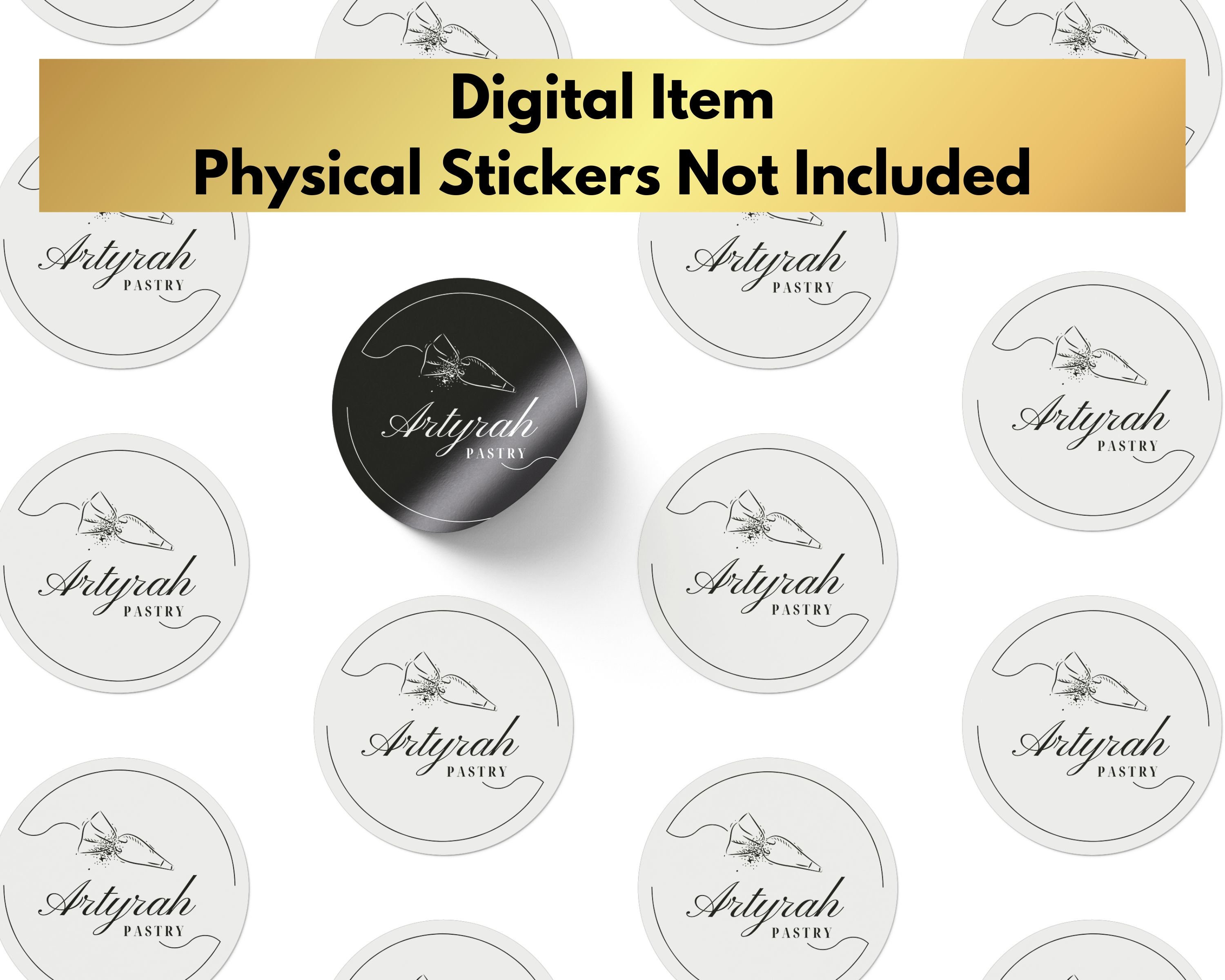 Editable Sticker Template, DIY Sticker Design, Small Business Logo ...
