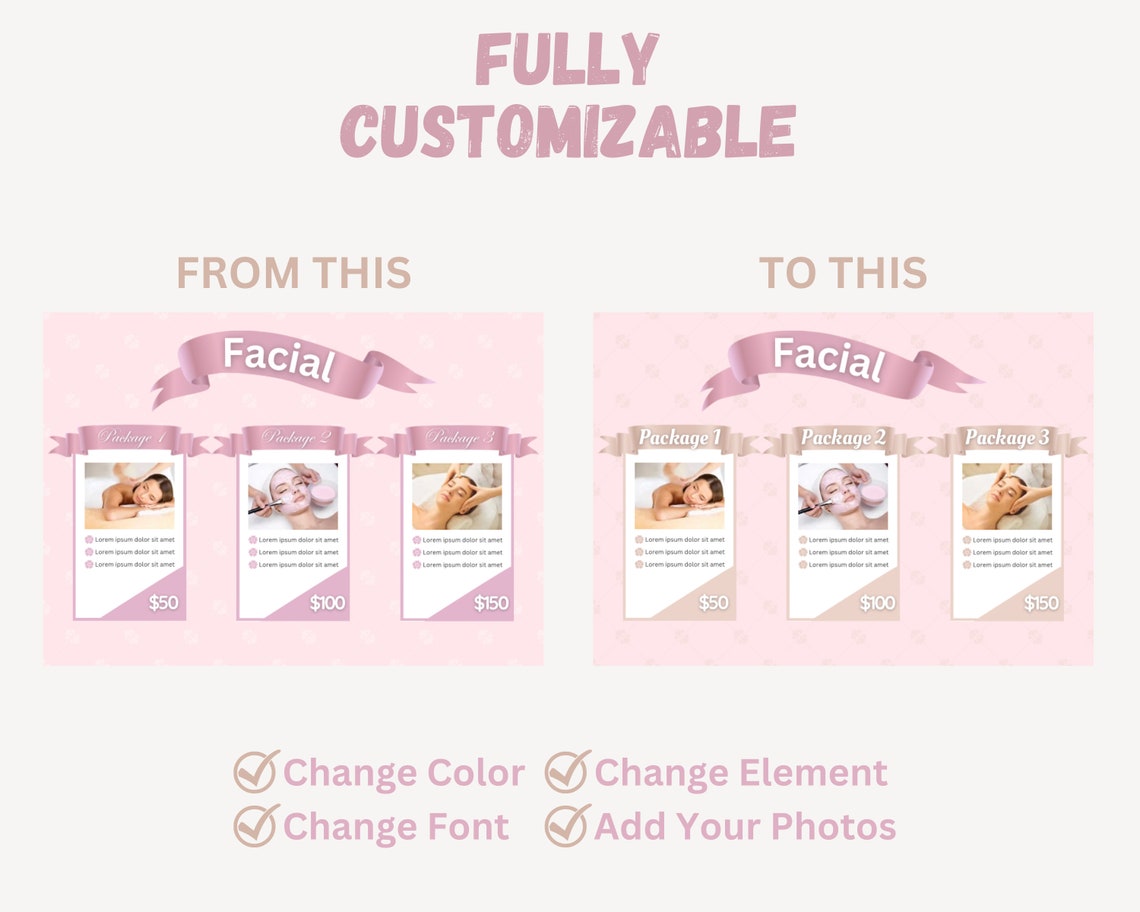 Editable Price List Template | Printable Price List Template | DIY ...
