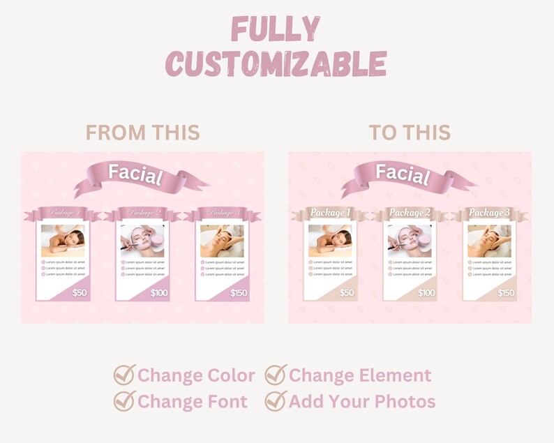 Editable Price List Template | Printable Price List Template | DIY ...