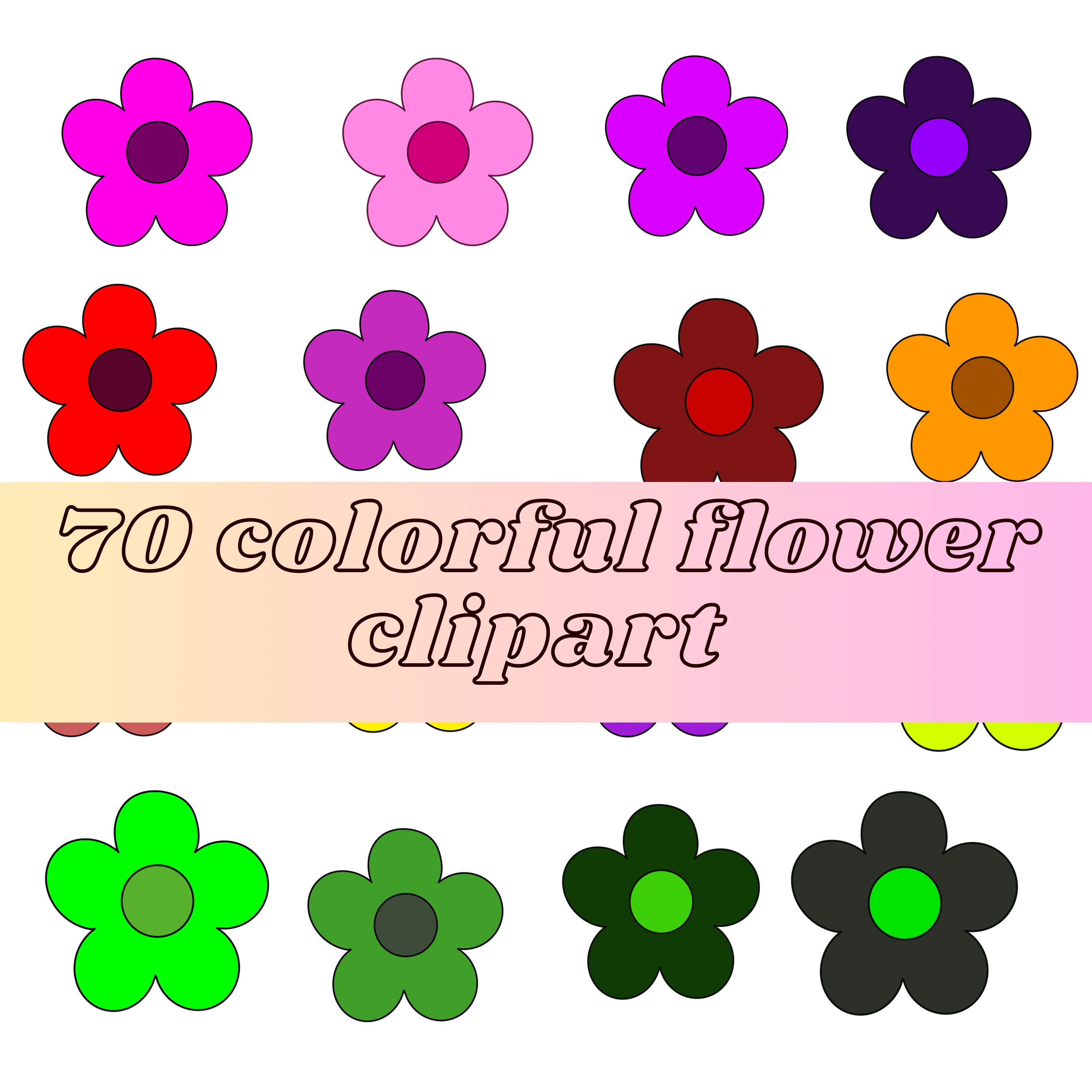 70 Colorful Flower Clipart With Png Images,clipart Decorations,flower ...