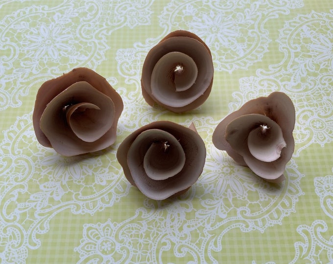 Rustic Wood Curl Rose/diy Crafts/wooden Flower for Decoration, Weddings ...