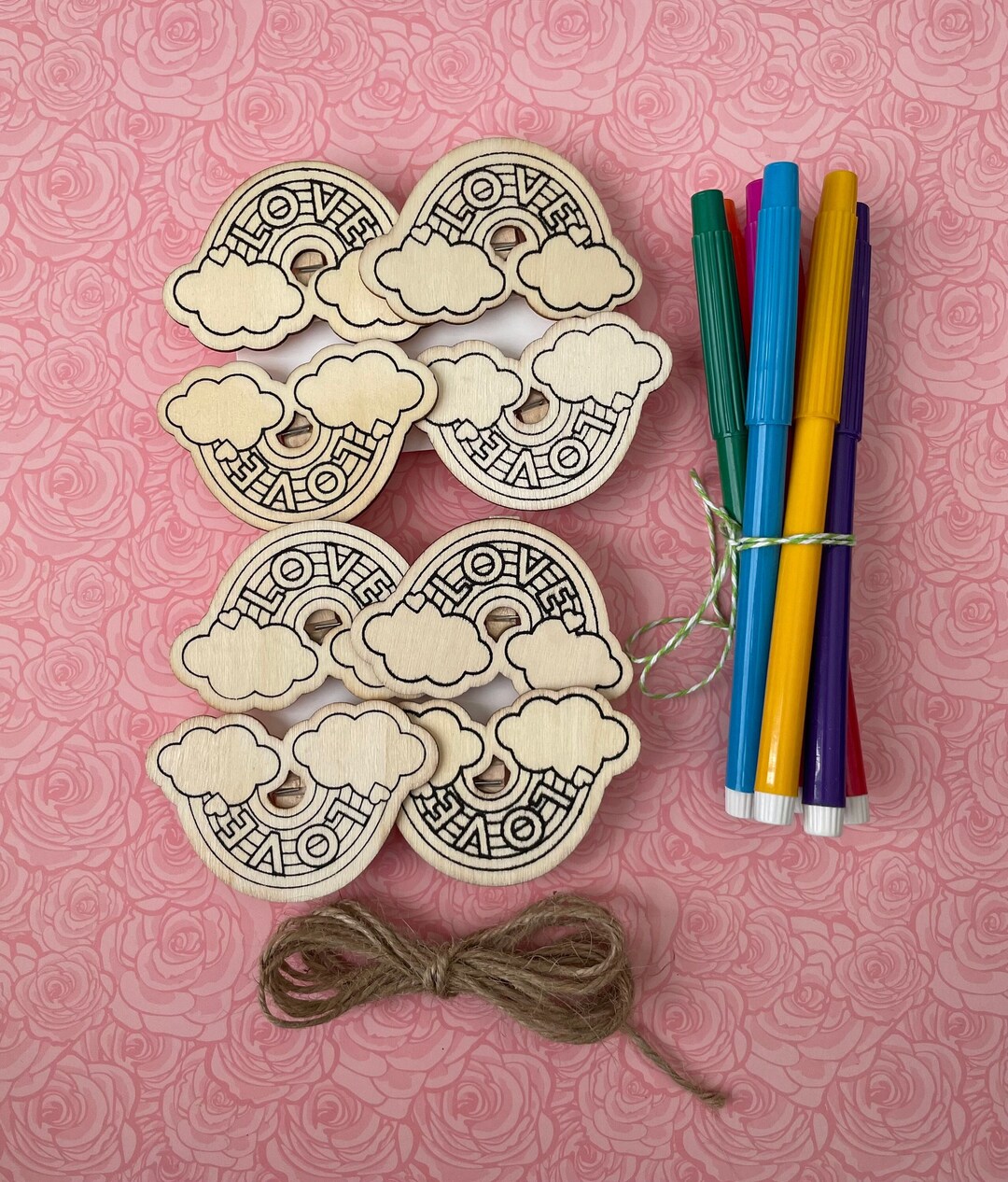 Wood Clips and Markers |wood Clips| Wood Hanging Pins for Scrapbooks ...