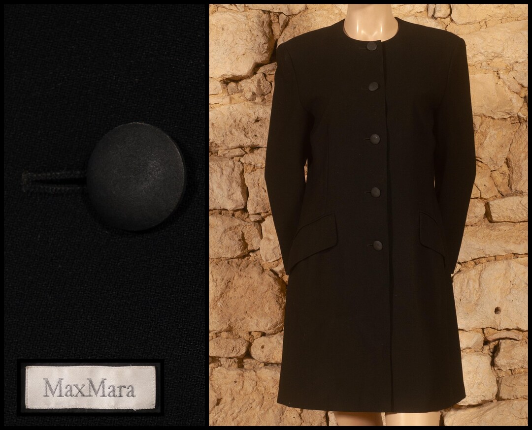 Max Mara - 90s Mid-length Mid-season Coat (size US6, UK10, FR38, D36 ...