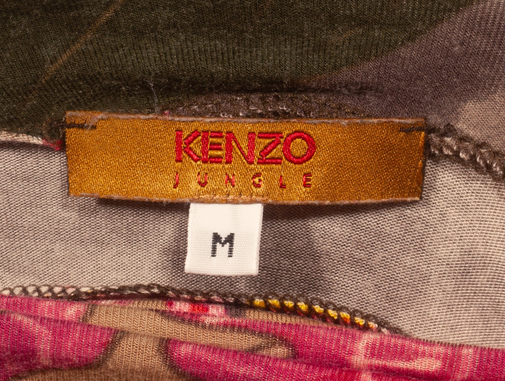 Kenzo Jungle - 00s Stretch-fit Turtle Neck Top (sized 'M' - UK10/12 ...