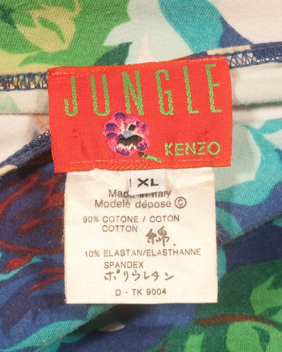 Kenzo Jungle - 80s Stretch Bodycon Floral Print Dress… - Gem