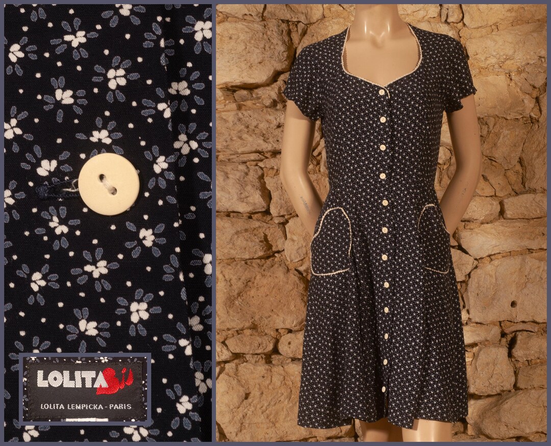 Lolita Bis - Lolita Lempicka Paris - 80s Summer Dress (size US8, UK12, FR40, D38, IT44) - Etsy