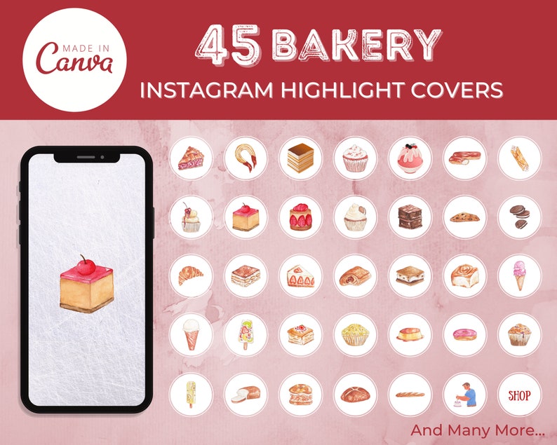 245 Bakery Instagram Templates Posts for Cake Decorator Bake - Etsy