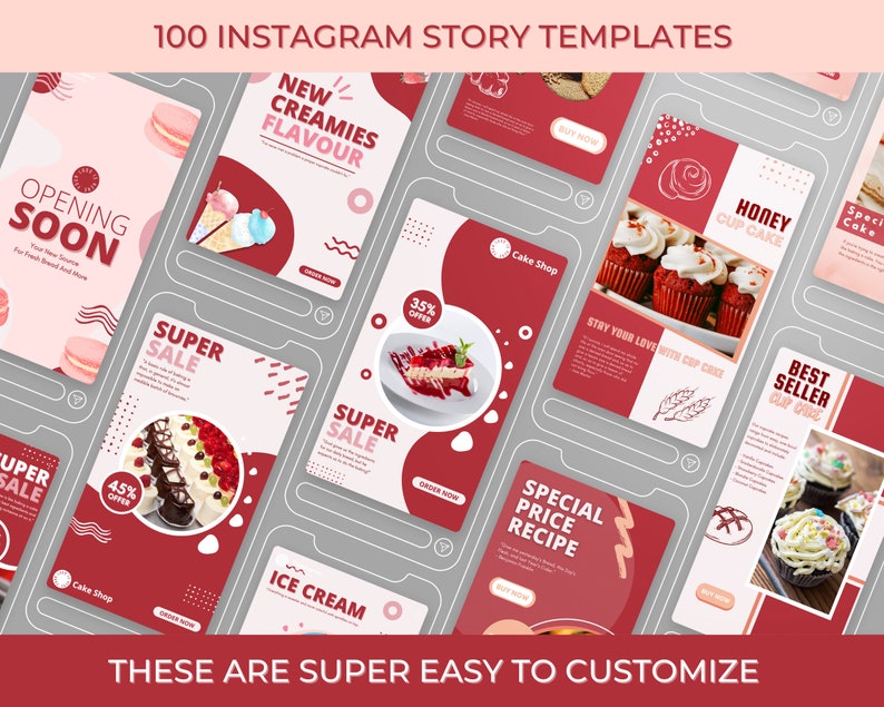 245 Bakery Instagram Templates Posts for Cake Decorator Bake | Etsy