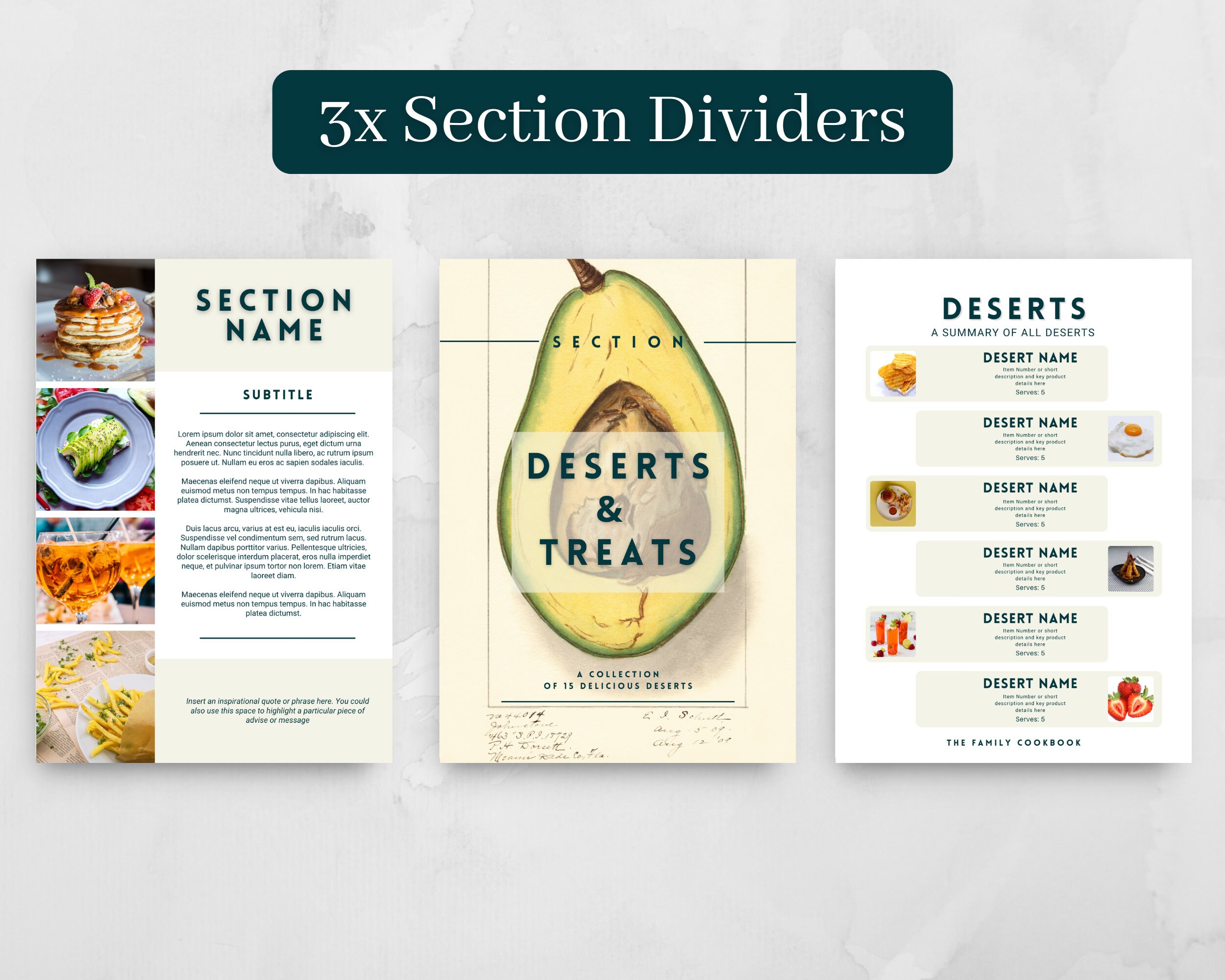 28 Simple Recipe Book Templates, Printable Modern Template 8.5x11 ...