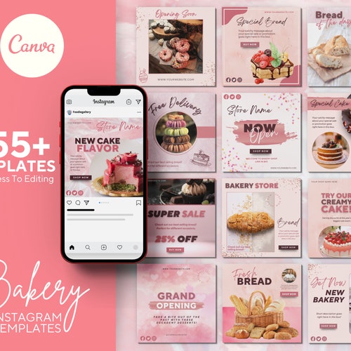 255 Bakery Instagram Templates Posts for Cake Decorator - Etsy