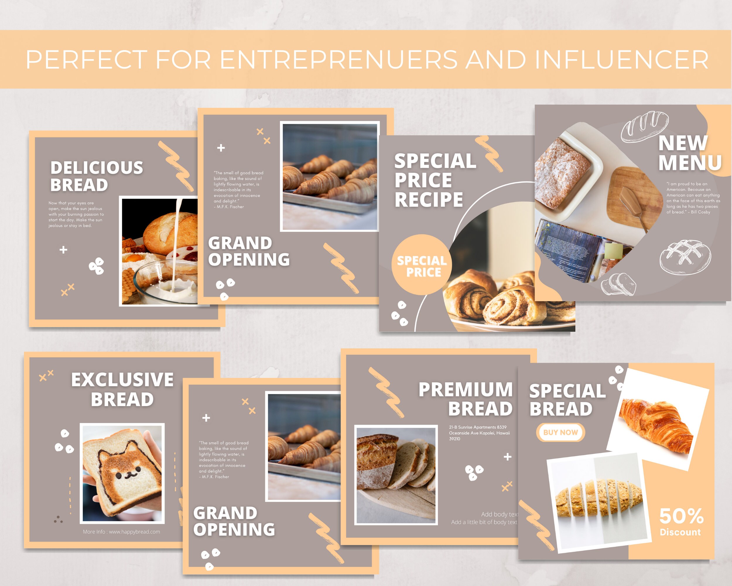 25 Bakery Templates for Instagram Posts, Cafe Instagram Posts, Bakery ...