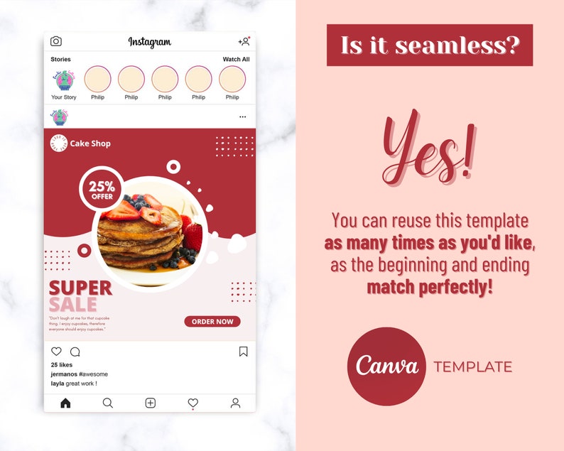 245 Bakery Instagram Templates Posts for Cake Decorator Bake - Etsy