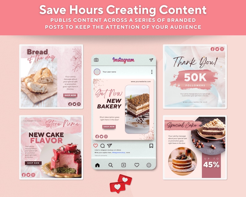 255 Bakery Instagram Templates Posts for Cake Decorator - Etsy