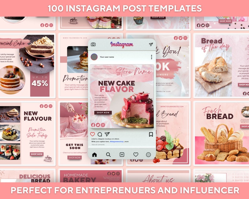 255 Bakery Instagram Templates Posts for Cake Decorator - Etsy