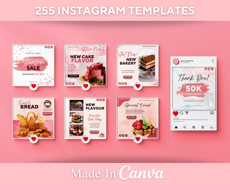 255 Bakery Instagram Templates Posts for Cake Decorator - Etsy