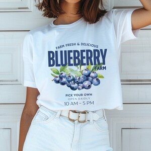 Blueberry Farm Shirt Summer Fruit Gift for Berry Lover Country Girl ...