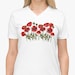 Red Poppy Flower V-neck Shirt, Wildflower California Poppies Shirt ...