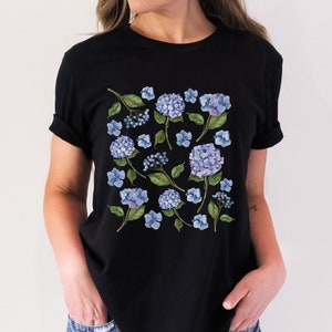 Hydrangea Women Shirt, Wildflower Tshirt, Nature Lover Shirt, Wild ...