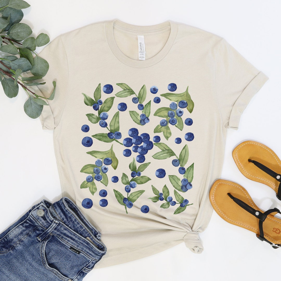 Summer Fruits Women Shirts, Foodie Shirt, Blueberry Plant Lover Gift ...