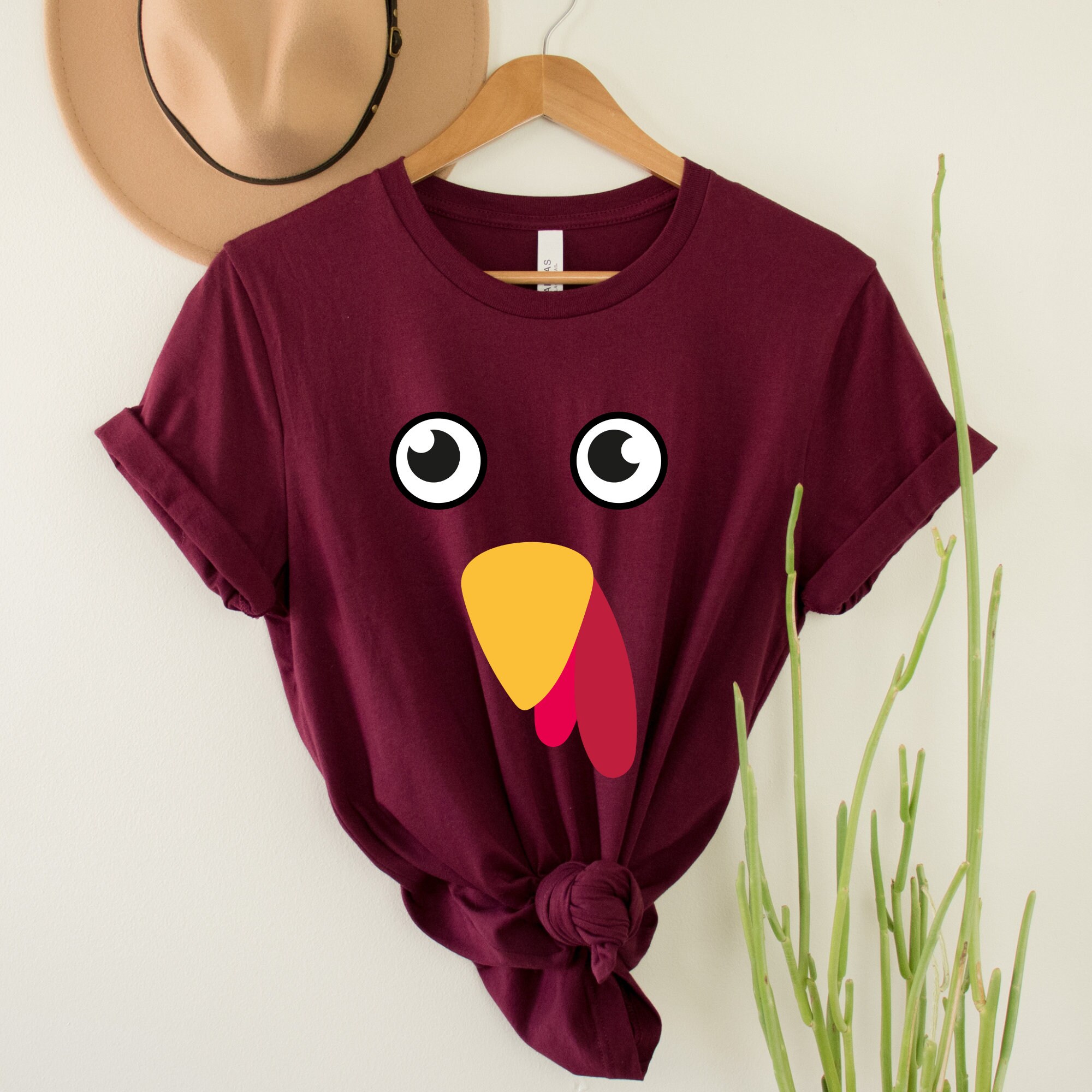 Thanksgiving turkey face shirt matching family Turkey shirts - Etsy España