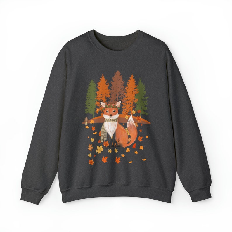 Cute Fox Sweatshirt Gift for Fox Animal Lover Woodland Forest Animal ...
