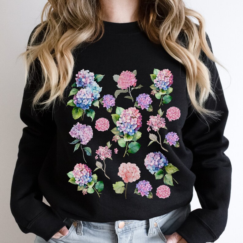 Hydrangea Flower Shirt for Women Garden Lover Gift Wildflower Tshirt ...