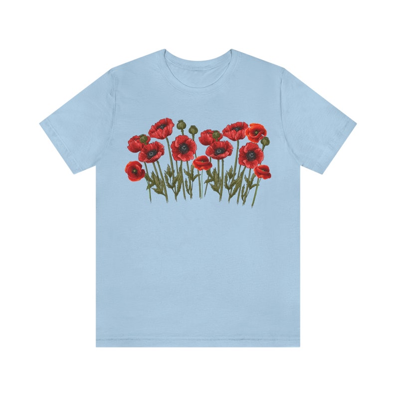 Red Poppy Flower Shirt Wildflower California Poppies Shirt - Etsy