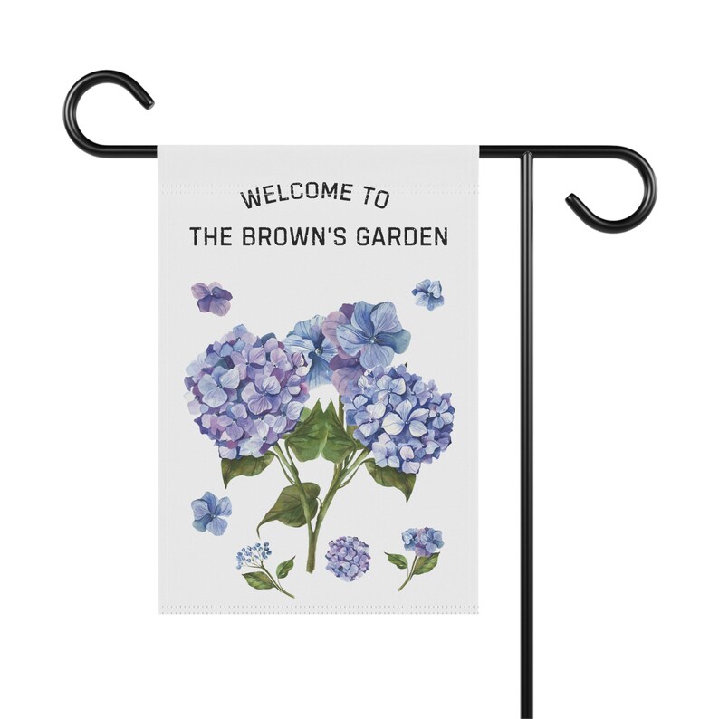 Hydrangea Flower Custom Flag Garden Sign House Decor Gardening Gift ...