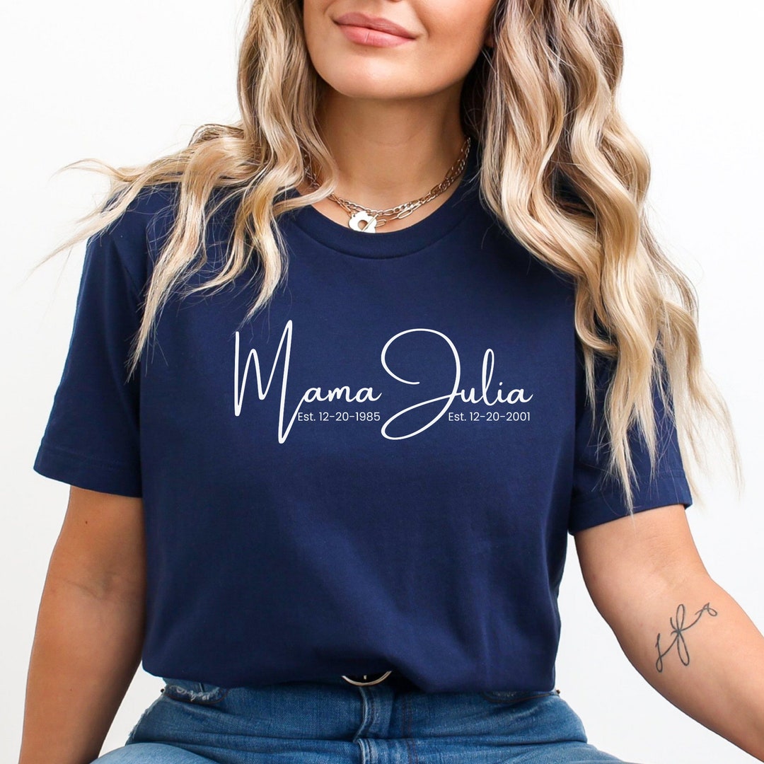 Generations Shirt Personalized Mama and Child Est Gift for Mothers Day ...