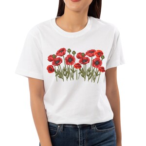 Red Poppy Flower Shirt, Wildflower California Poppies Shirt, Gift for ...